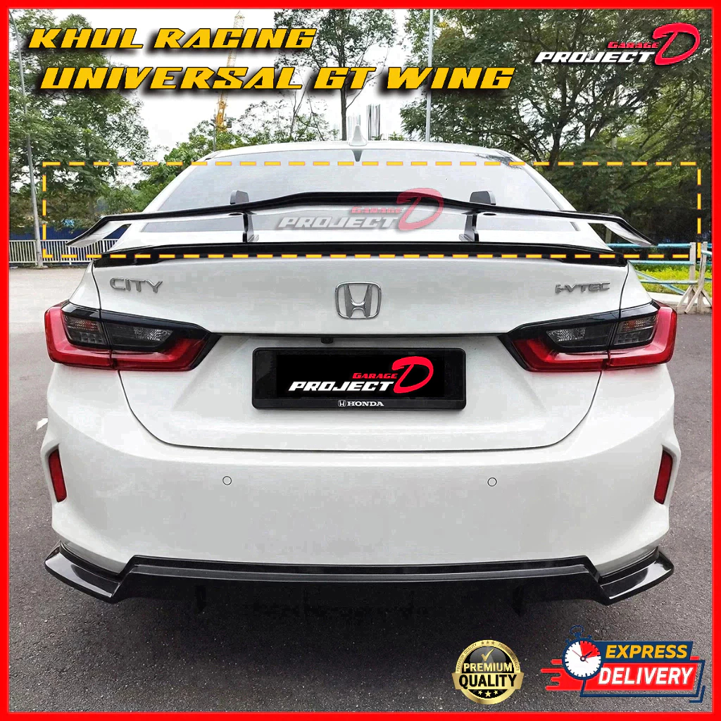 💥Ready Stock💥 Universal **Khul Racing** GT Wing ( Gloss Black/Hitam ...