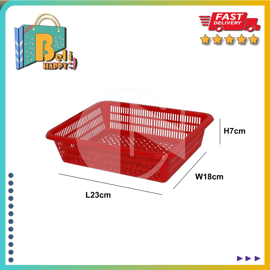 Multi-Purpose Rectangular Storage Tray/ Plastic Colander Basin/ Gift ...