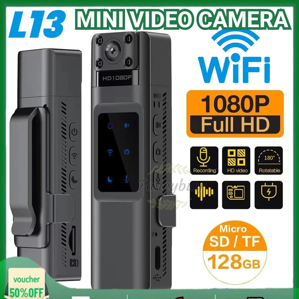 WIFI Camera 4K HD Mini Sports Camera 180° Digital Video Recorder IR ...