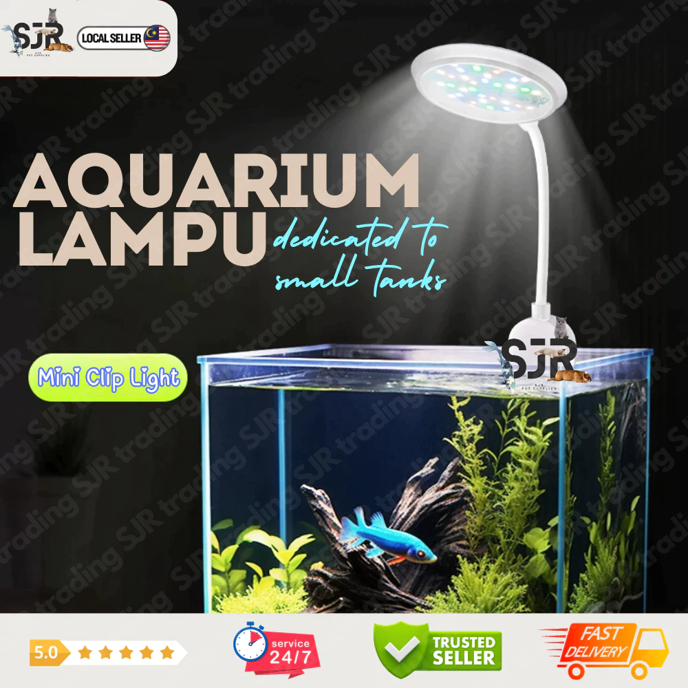 Sobo Y-3W USB Mini Clip Lamp Aquarium Lamp LED light Lampu Akuarium - White / Black | Shopee ...