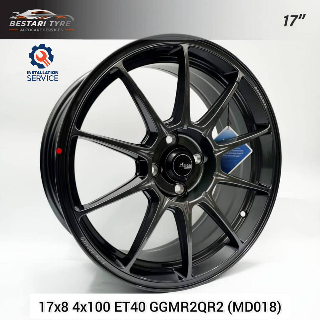 【Installation Available】MD018 ADVANTI ARIA 17 INCH 17X8 4X100 ET40 ...