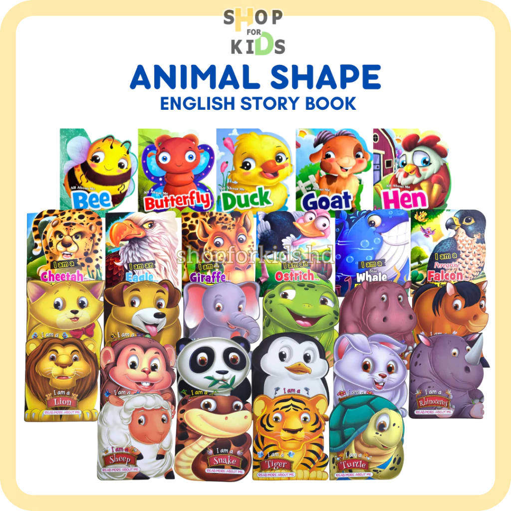 ANIMAL SHAPE ENGLISH STORY BOOK | Buku Cerita Berbentuk Haiwan Comel ...