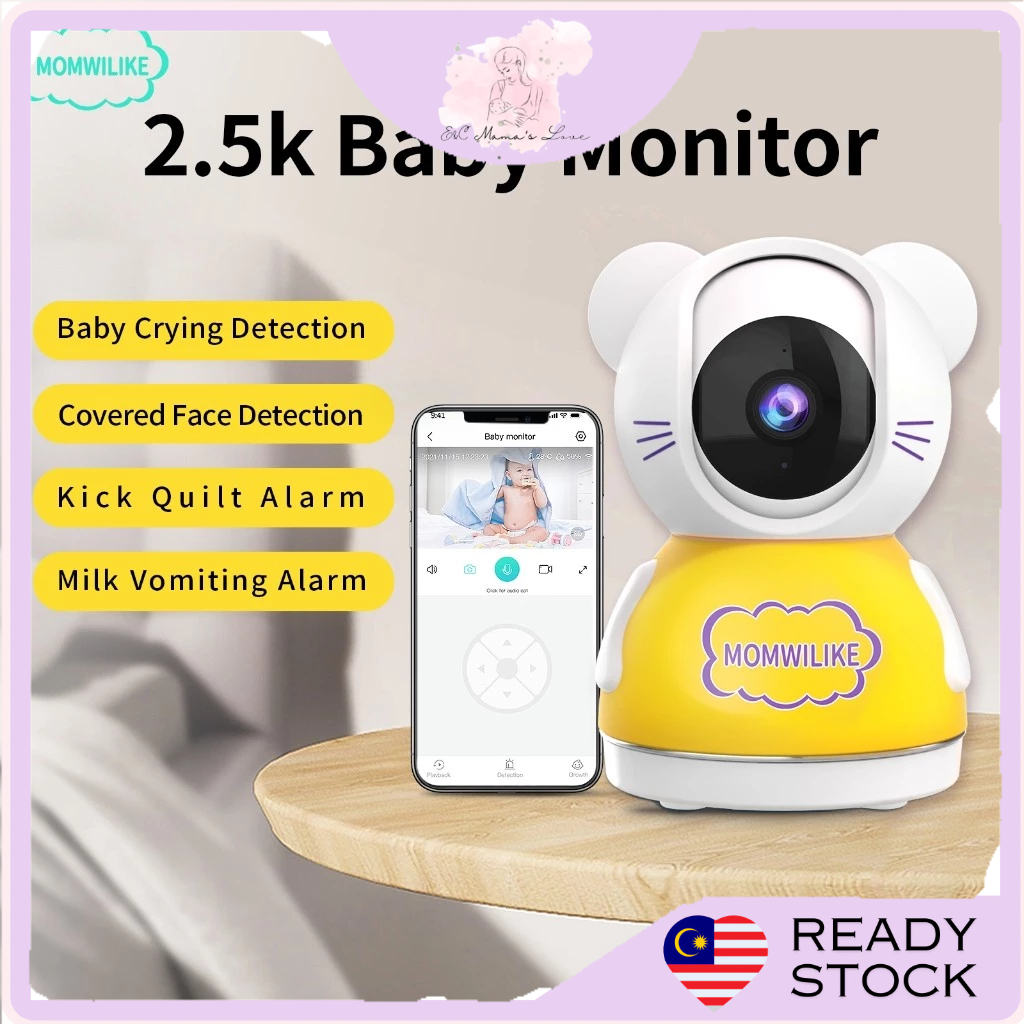 READY STOCK Momwilike CCTV Smart Baby Monitor 2.5K Video Baby Monitor ...