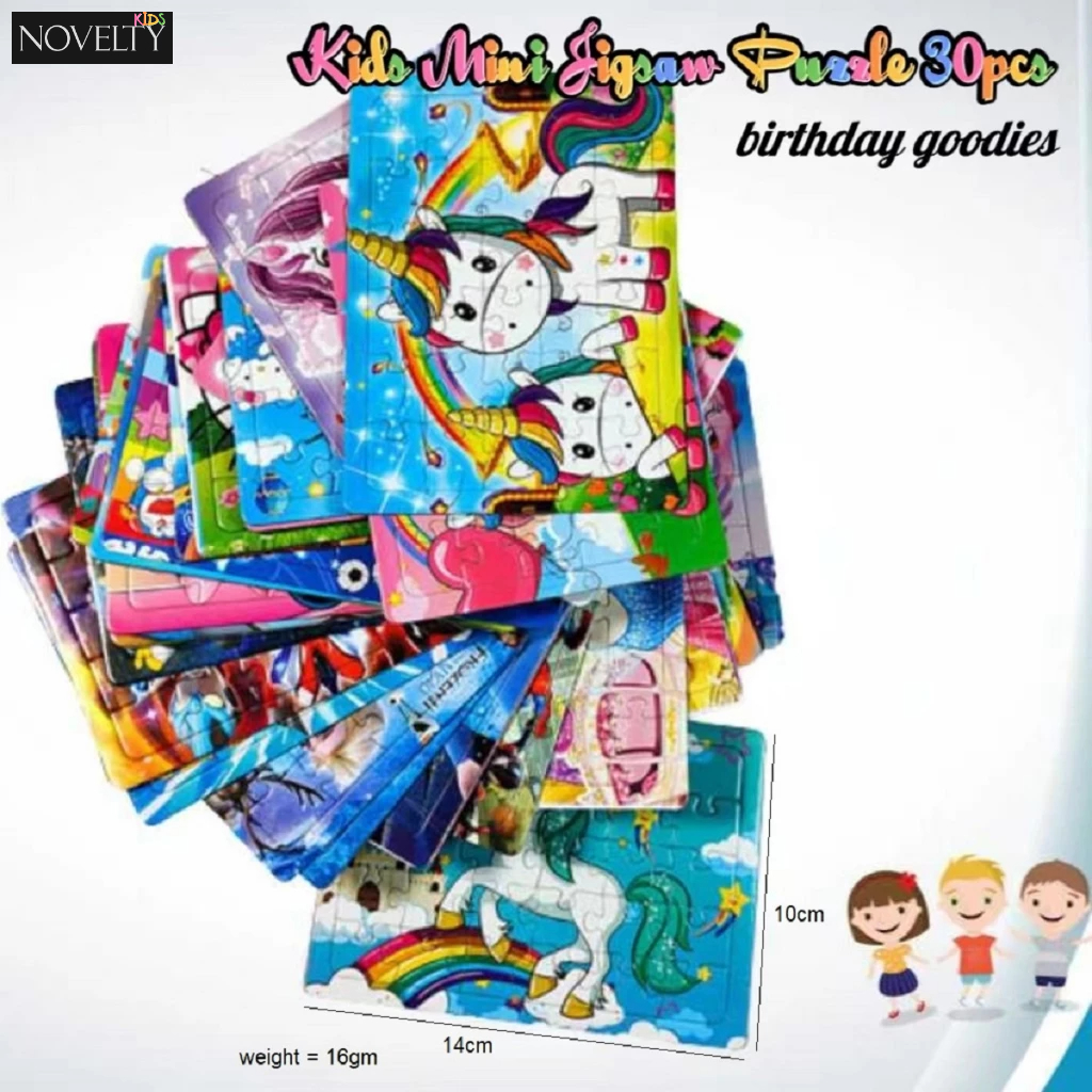 Cute Kids Cartoons Mini Jigsaw Puzzle 30pcs | Puzzle Kartun Kanak 20pcs ...