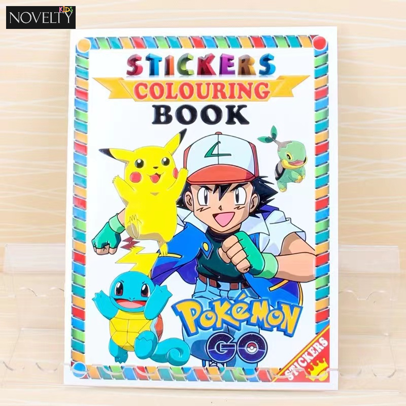 Pokemon Sticker & Coloring Book A4 | Buku Mewarna Pelekat Kanak Tadika ...