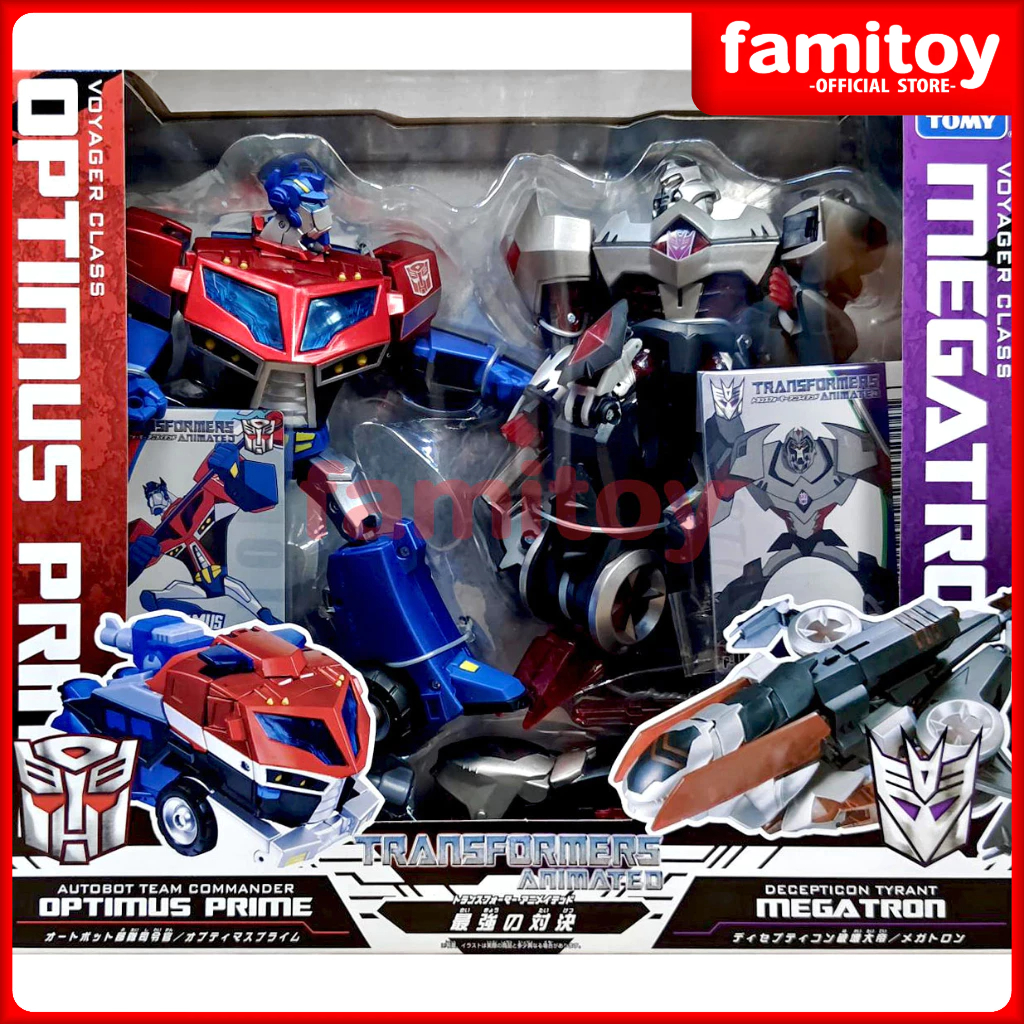 TakaraTomy Transformers Animated The Summit Battle Optimus Prime VS Megatron Shopee Malaysia