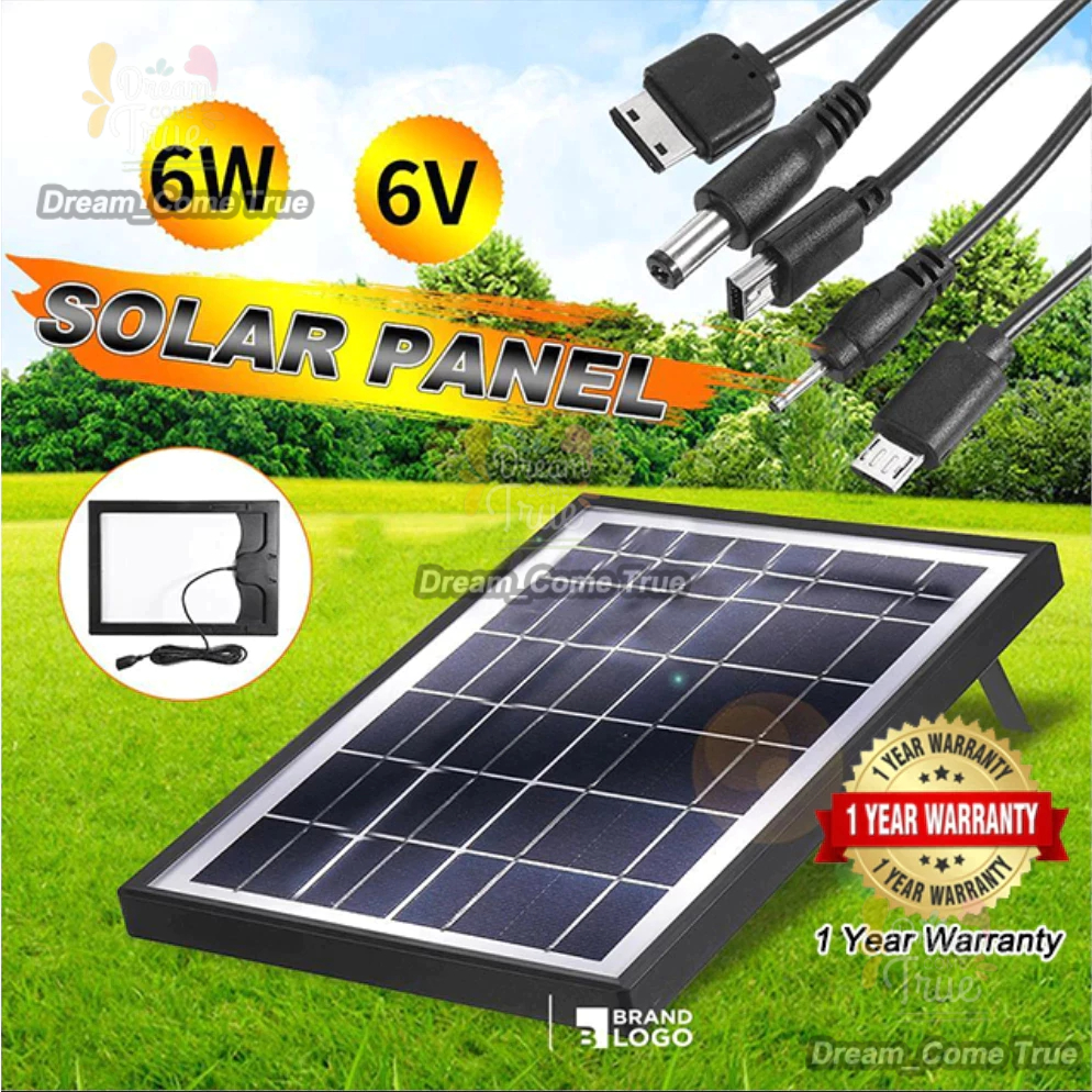 Polycrystalline Silicon Solar Panel 8W 6V Solar Panel with Stand ...