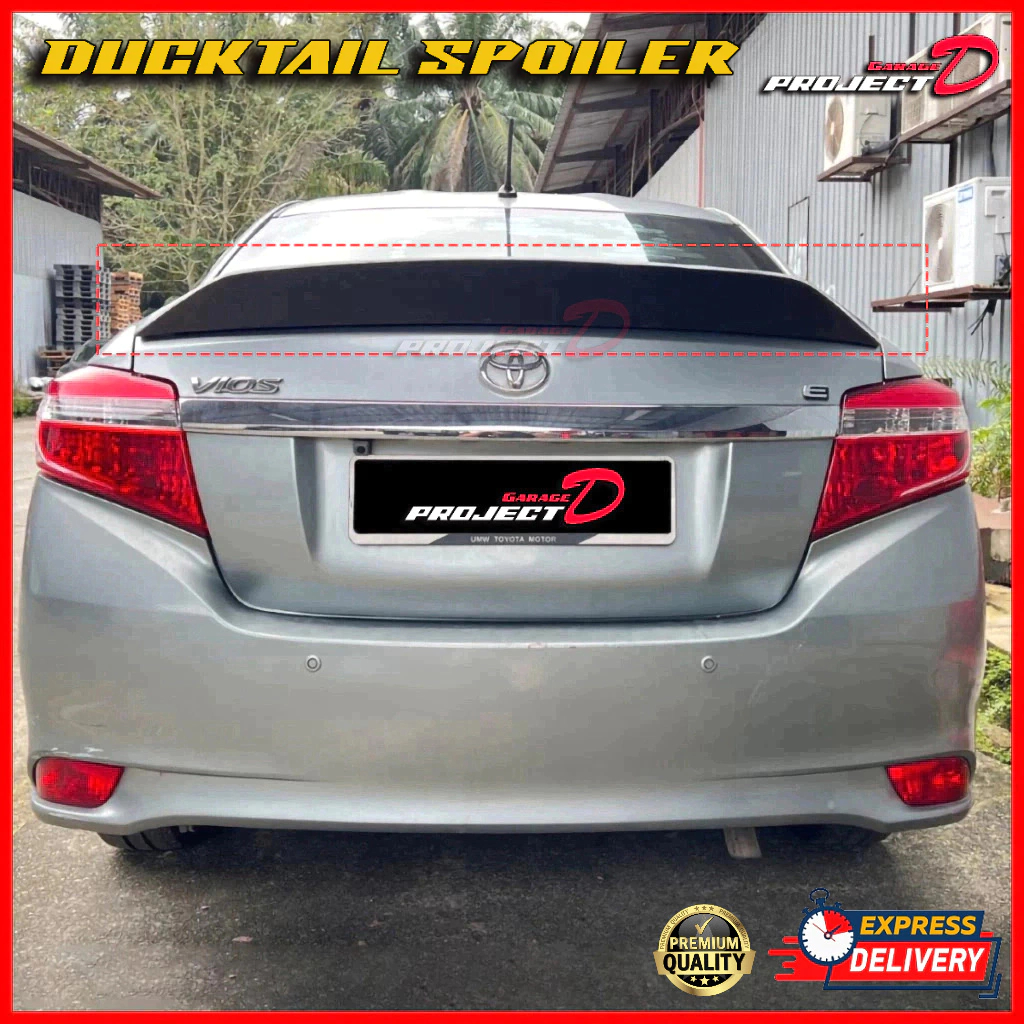 💥Ready Stock💥 Toyota Vios Ncp150 2014 ~ 2018 Big **Ducktail** Spoiler ...