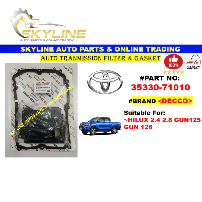 35330-71010 Toyota Hilux 2.4 2.8 Gun125 Gun126 Auto Tranmission Filter ...