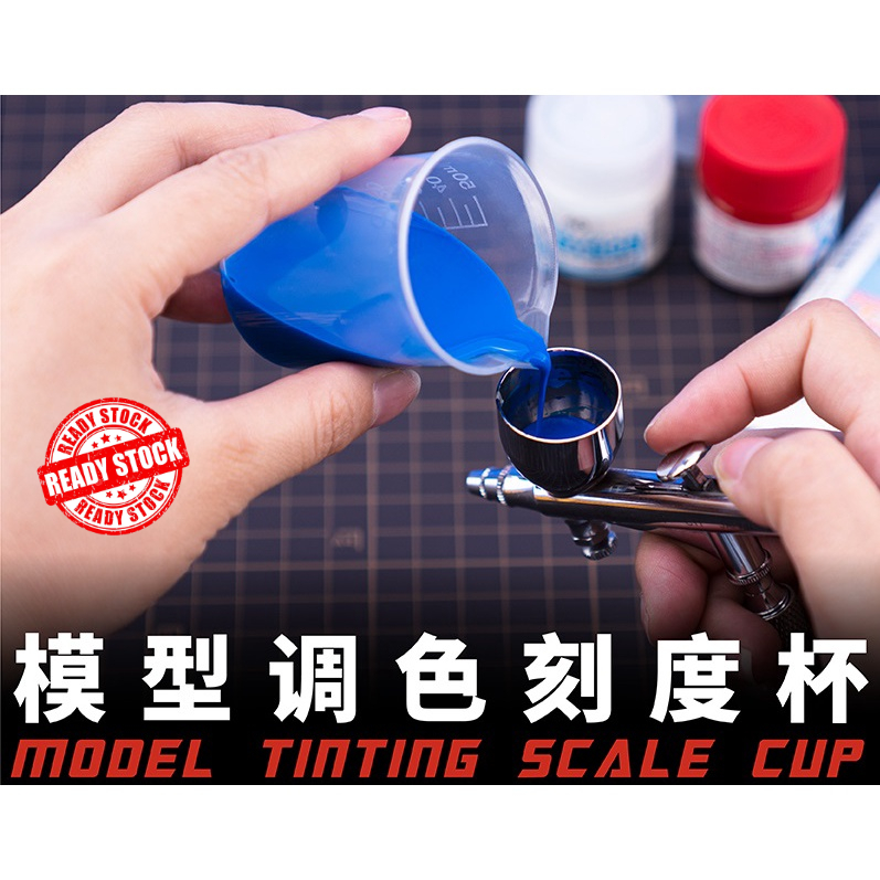 Gundam Tool 50ml (3pcs) Plastic Measure Cup Paint Beaker | Shopee Malaysia