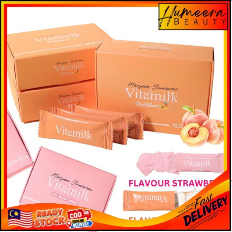 VITA BOOSTER VITAMILK 10 Sachet (Peach & Strawberry) x maryam | Shopee ...