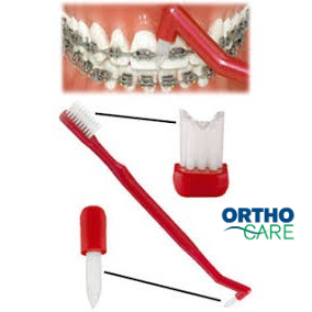 (2 in 1) Berus Gigi & Braces Orthospace Tootbrush V-Trim, Pendakap gigi ...