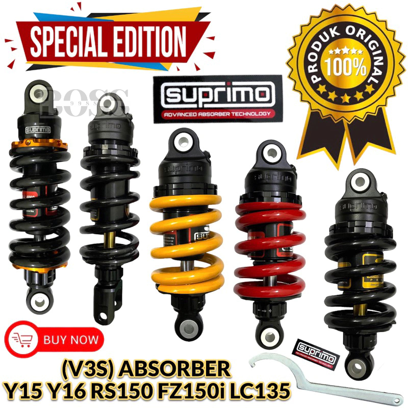 🔥100% ORIGINAL SPECIAL EDITION SUPRIMO V3S Y15ZR Y16 RS150 RSX LC135 FZ150 R15 MONO ABSORBER ...