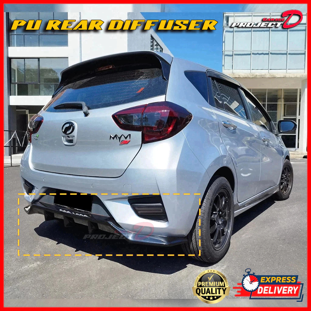 💥Ready Stock💥 Perodua Myvi G3 18 - 21 PU Rear Diffuser Sportivo V4 ...