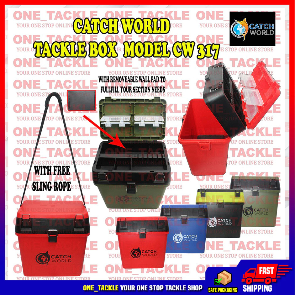 Catch World Tackle Box CW-317 & CW-2 Kotak Pancing/Tong | Shopee Malaysia