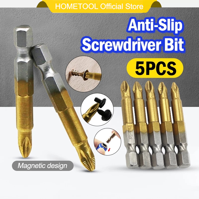 HOMETOOLMLK 5Pcs Magnetic Phillips Cross Head Screwdriver Bits 50mm ...