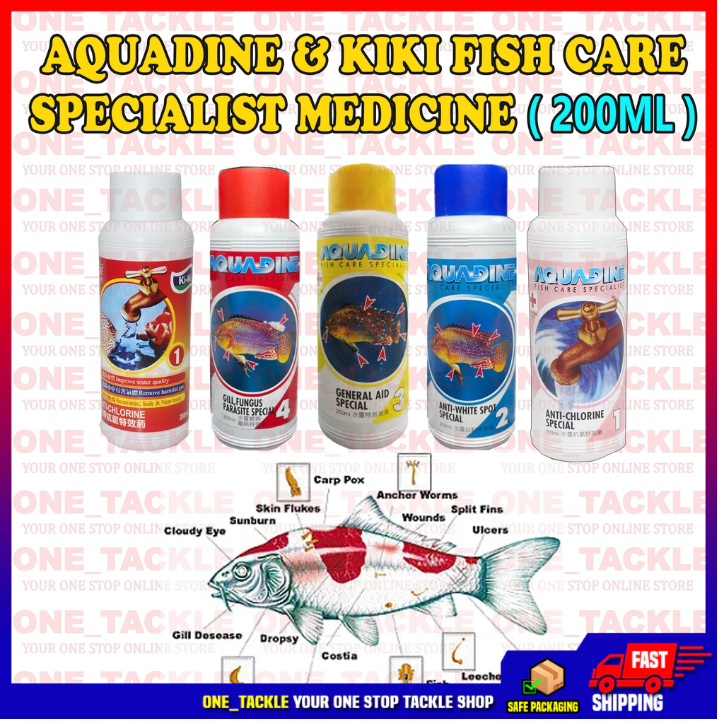 Aquadine Fish Care Specialist Anti White Spot/General Aid Special/Gill ...