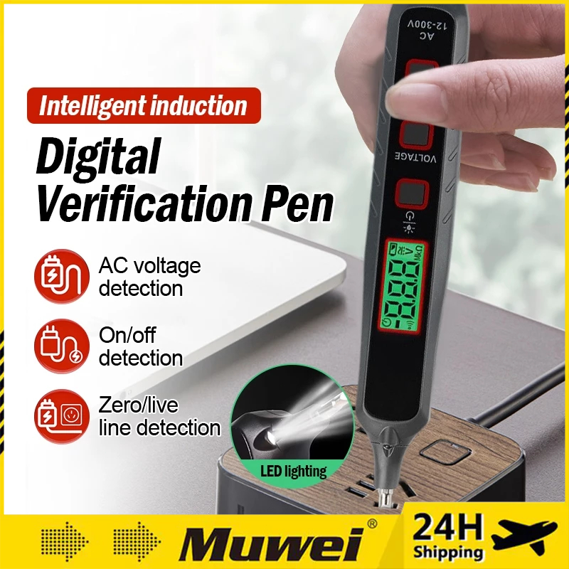 Electric Test Pencil Digital Voltage Detectors Non-Contact Pen Tester ...