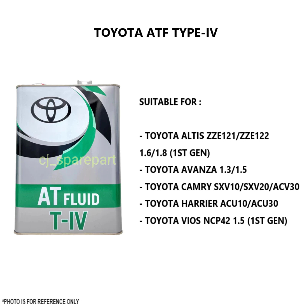 TOYOTA NEW PACKING TYPE-IV AT FLUID TYPE 4 4L VIOS NCP42 ALTIS CAMRY ...