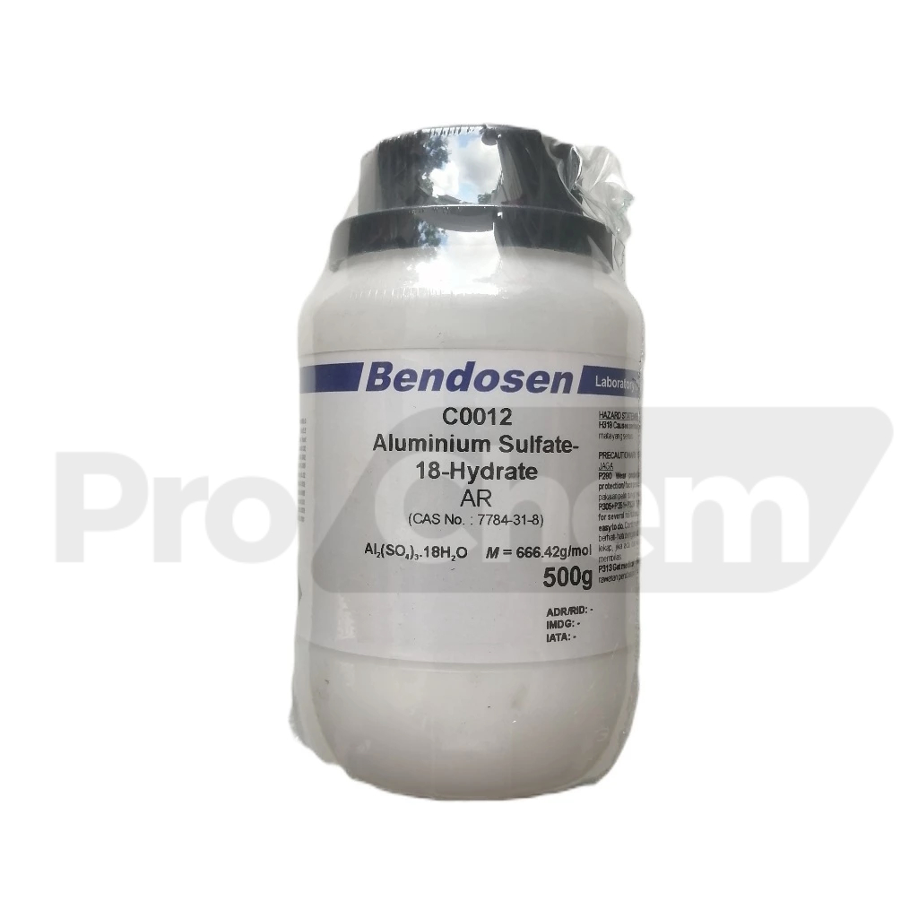 Aluminium Sulfate 18H2O | Aluminum Sulfate Octadecahydrate AR, Bendosen 500g [CAS No. 7784-31-8 ...