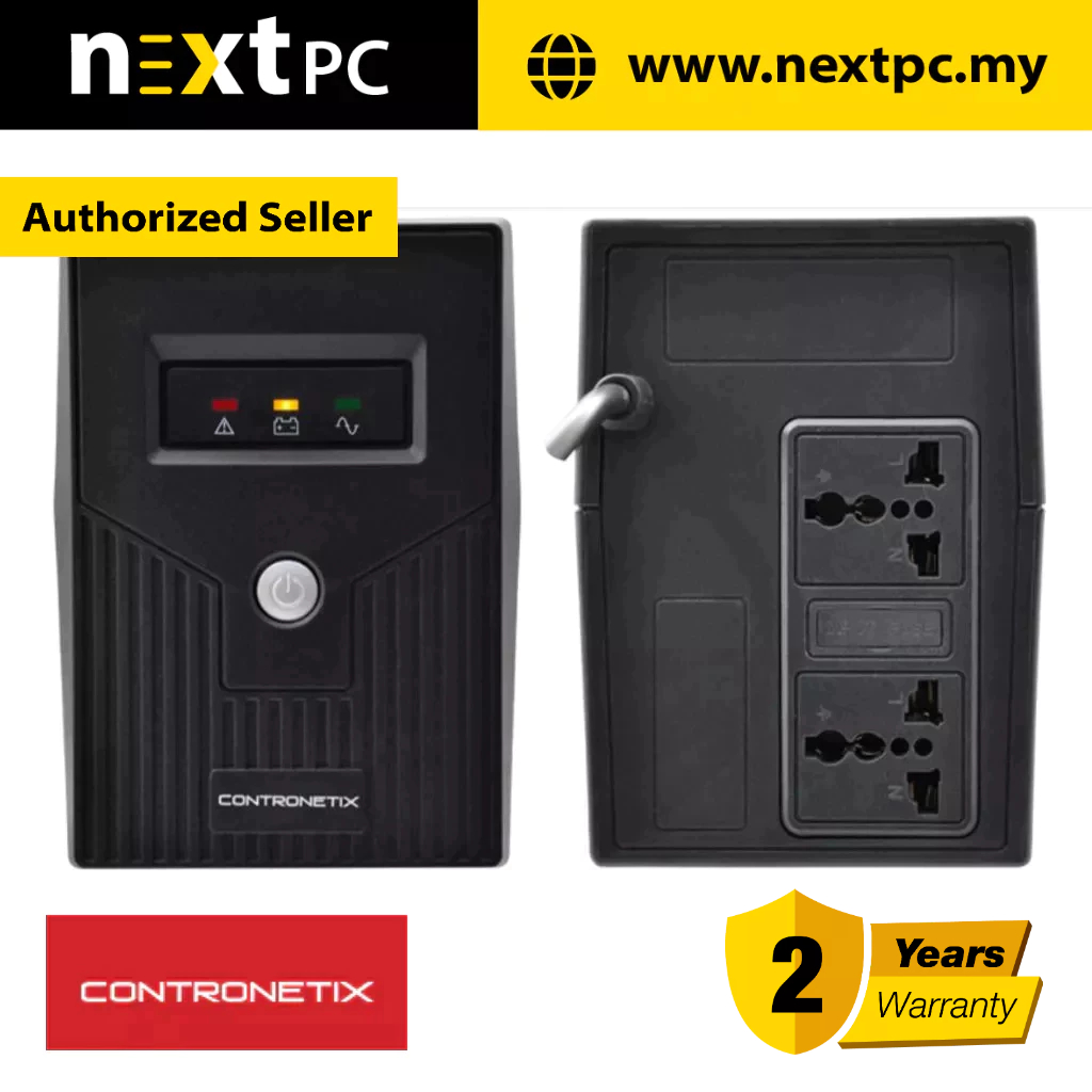 [Ready Stock] Contronetix Offline UPS V800 800VA Line Interactive UPS Backup Battery + AVR/ 2 ...