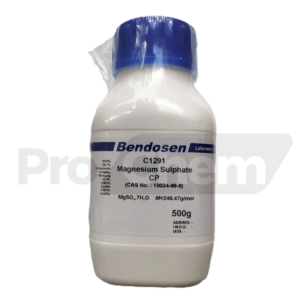 Magnesium Sulfate 7H20 CP, Bendosen 500g [CAS No. 10034-99-8] | Shopee ...