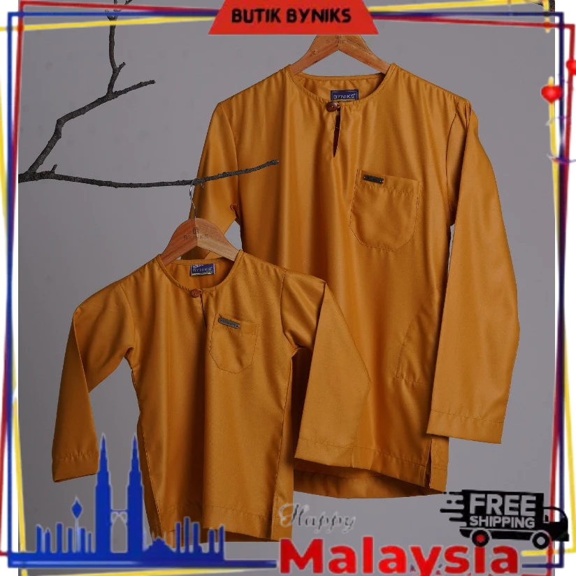 (COMBO PETUALANG MUSTERD) Kurta Petualang BYNIKS DEWASA &KID 21 WARNA ...