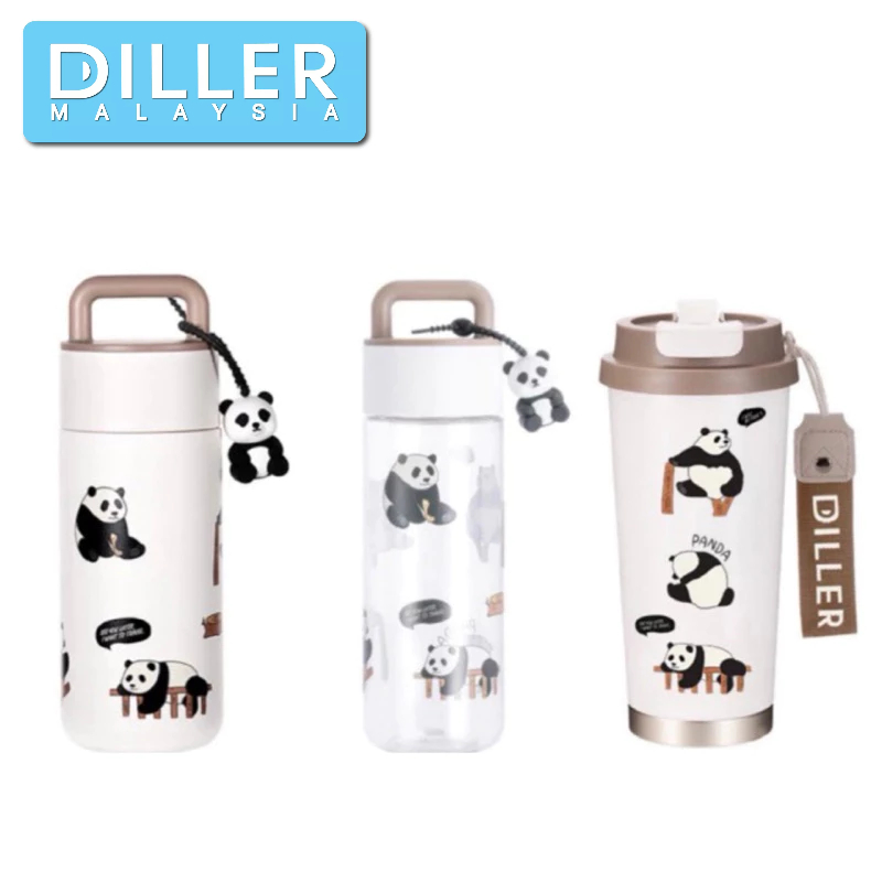 Diller Botol Air Jus Budak Panda Khaki SUS316 Stainless Steel Thermo ...