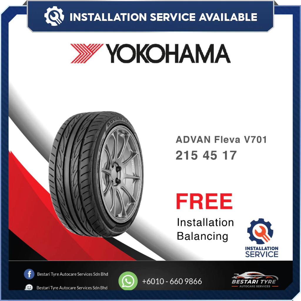 [𝗜𝗻𝘀𝘁𝗮𝗹𝗹𝗮𝘁𝗶𝗼𝗻 𝗣𝗿𝗼𝘃𝗶𝗱𝗲𝗱] 215/45 17 215/50r17 225/45r17 225/50r17 Yokohama ADVAN Fleva® V701 New ...
