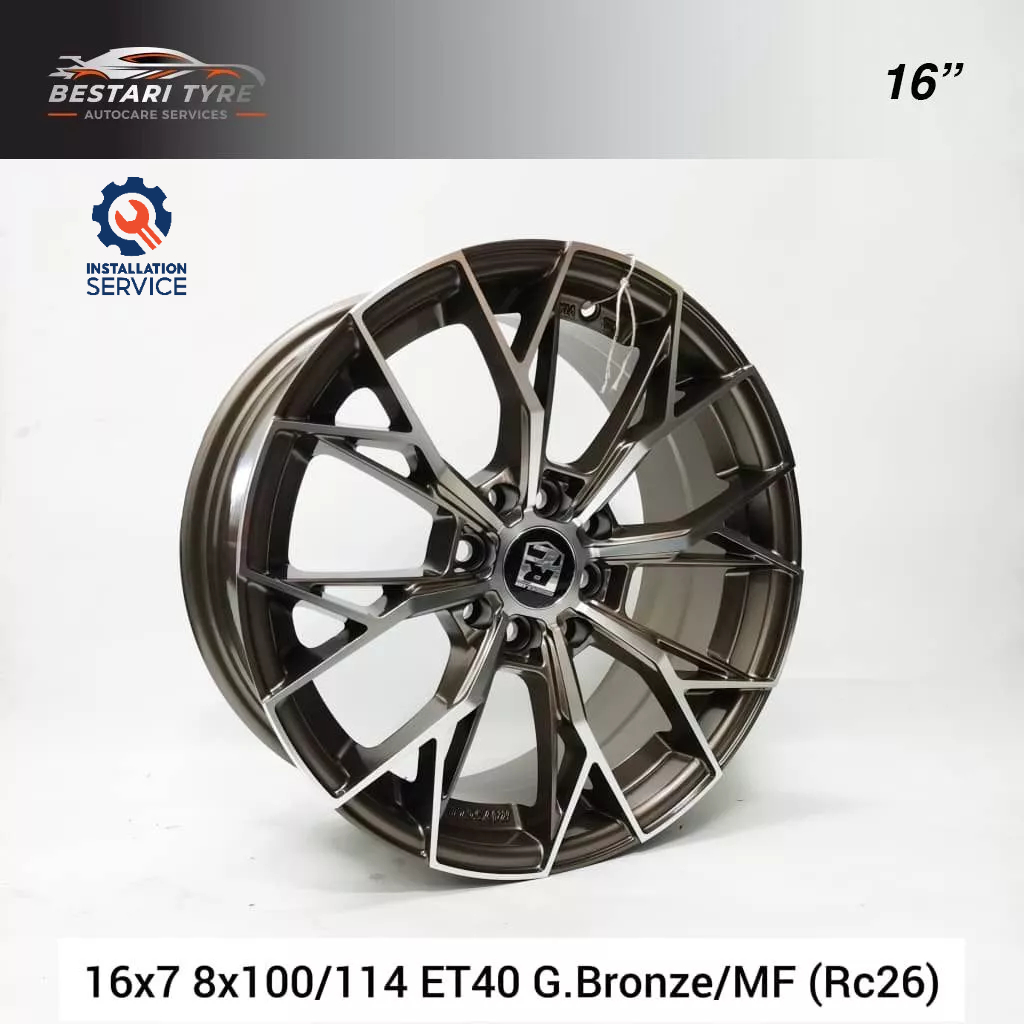 【Installation Available】RC26 RAYSCLUB 16 INCH 16X7 8X100/114 ET40 D ...