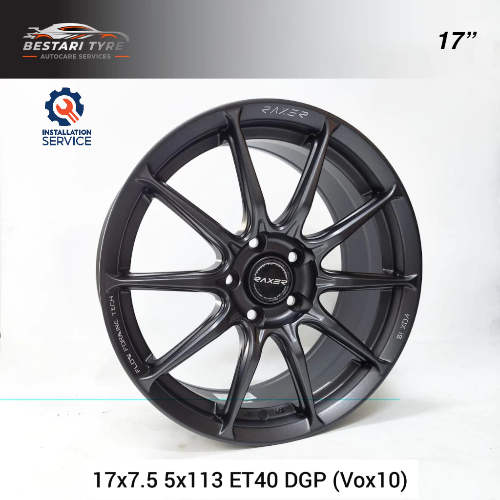 【Installation Available】 RAXER VOX 10 FLOW FORMING 17 INCH 17x7.5 5x113 ...