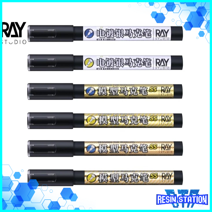 [Ray Studio] Plated Silver Marker & Golden Marker SS for Gunpla ...