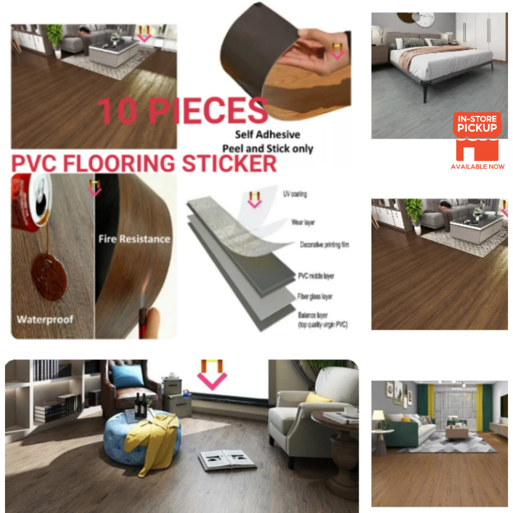 10pcs 15x91cm Vinyl Flooring Sticker Self Adhesive PVC Flooring PVC ... 10pcs 15x91cm Vinyl Flooring Sticker Self Adhesive PVC Flooring PVC ...