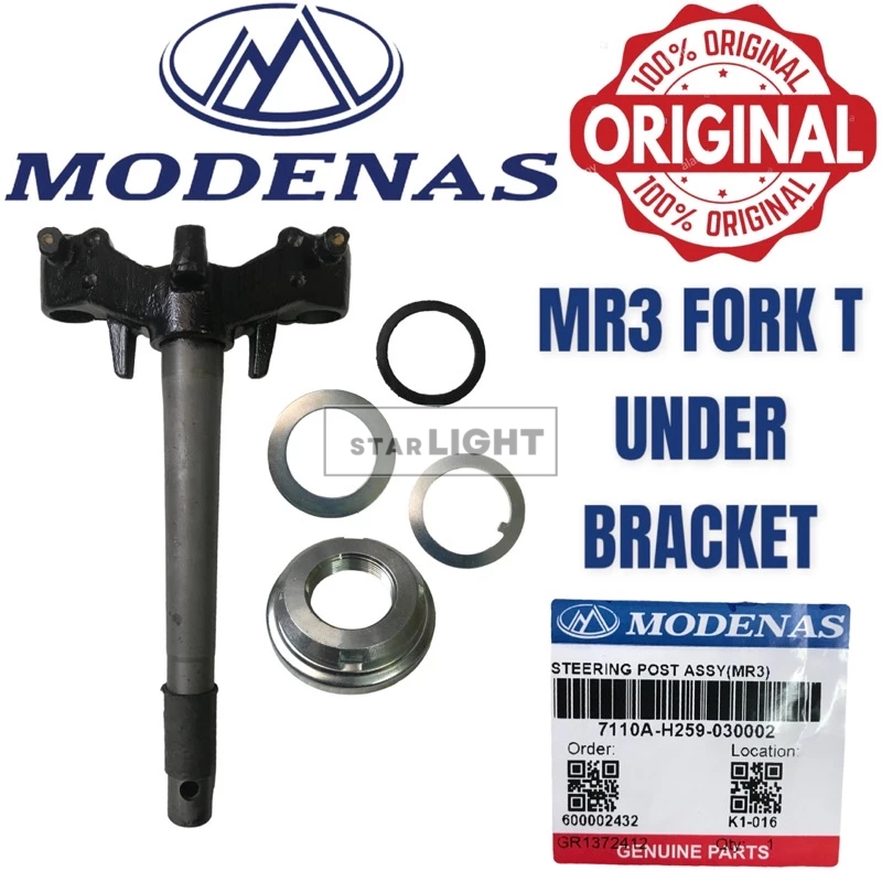 (DRUM) MODENAS MR3 100% ORIGINAL T FORK / UNDER BRACKET / STEERING STEM ...