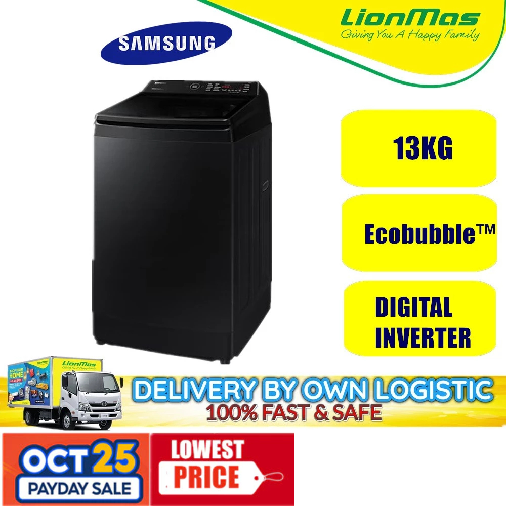 SAMSUNG 13KG DIGITAL INVERTER WASHING MACHINE WA13CG5745BVFQ with ...