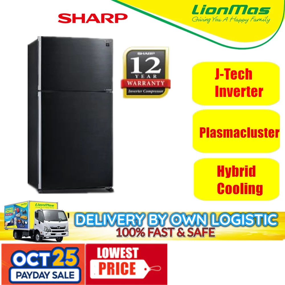SHARP 720L J-TECH INVERTER PELICAN REFRIDGERAOR FRIDGE SJP801MFMK ...