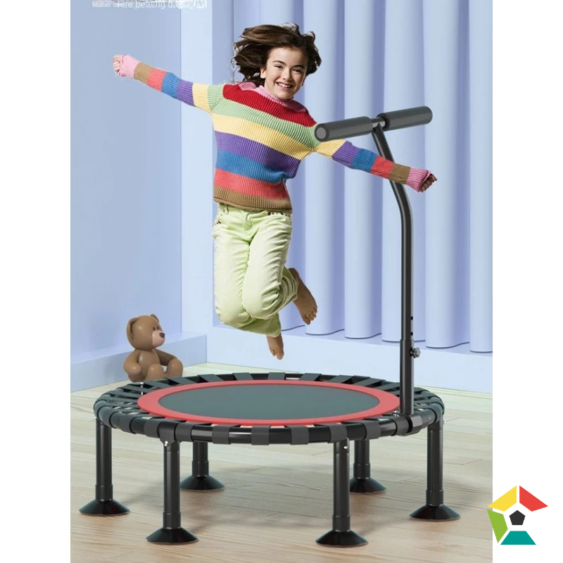 Children's trampoline with handrails Indoor foldable trampoline weight ...