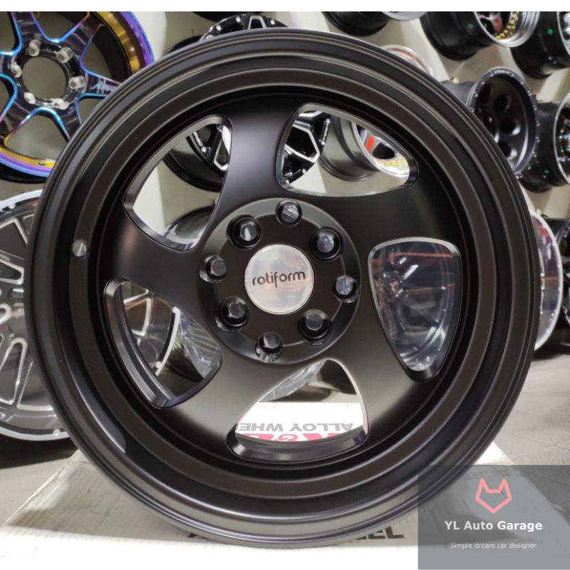 Rotiform [Matte Black] Sport Rim 15x7JJ ET30 (4x100/114.3) | Shopee ...