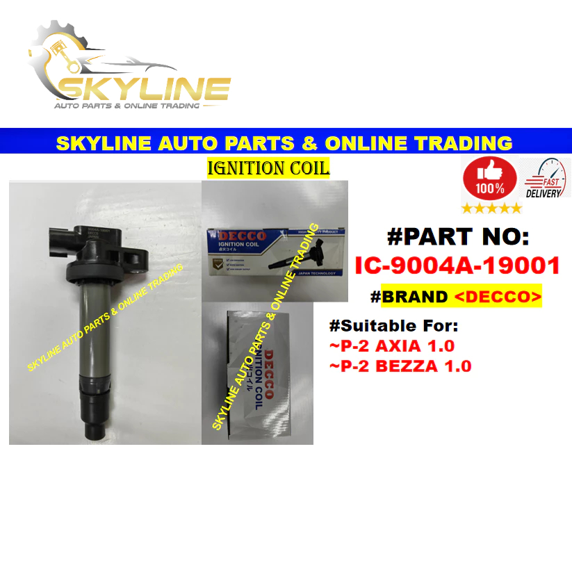 IC-9004A-19001 IGNITION PLUG COIL P-2 Axia 1.0 1KR-DE / P-2 Bezza 1.0 ...