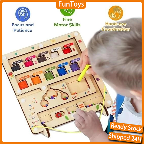 【24H】Magnetic Color Number Matching Game Wooden Montessori Educational ...