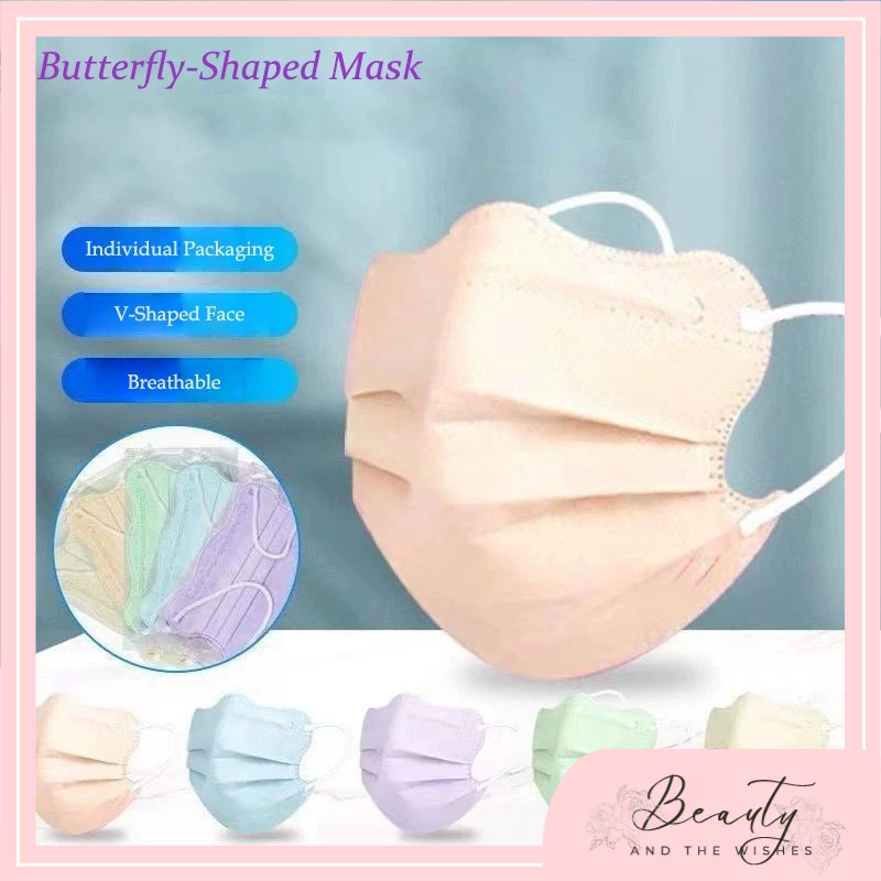 Butterfly V-shaped Mask Disposable Earloop Face Mask Earloop Face Mask ...