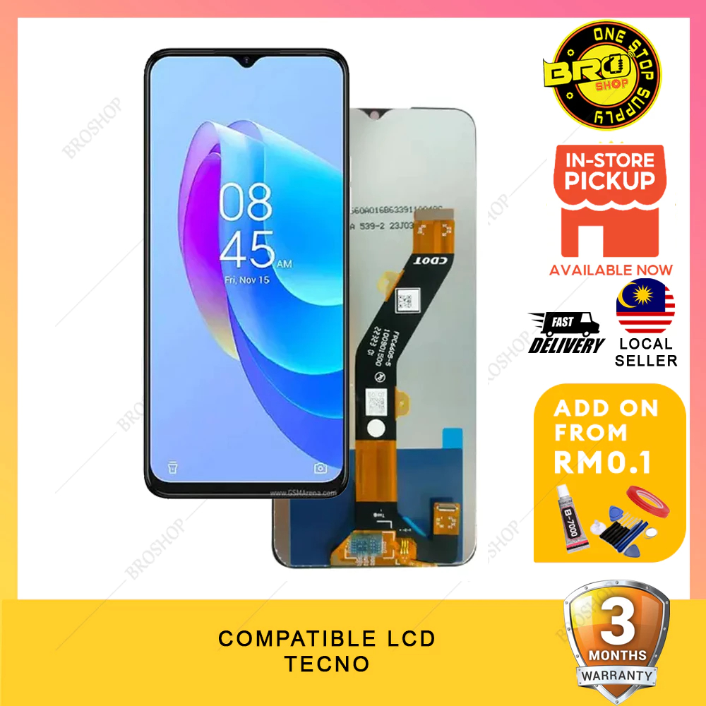 BROSHOP Compatible Lcd For Tecno Camon 15 16 19 Pro Neo / Pop 5 Lte ...