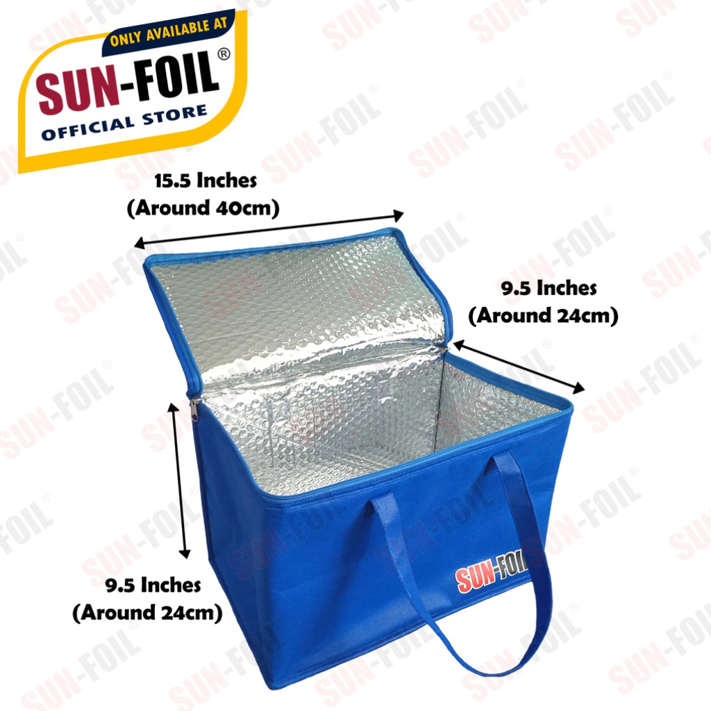 25L SUNFOIL Foldable Cooler Bag Warmer Bag 可折叠 保温袋 保冷袋 铝质 Beg Tahan ...