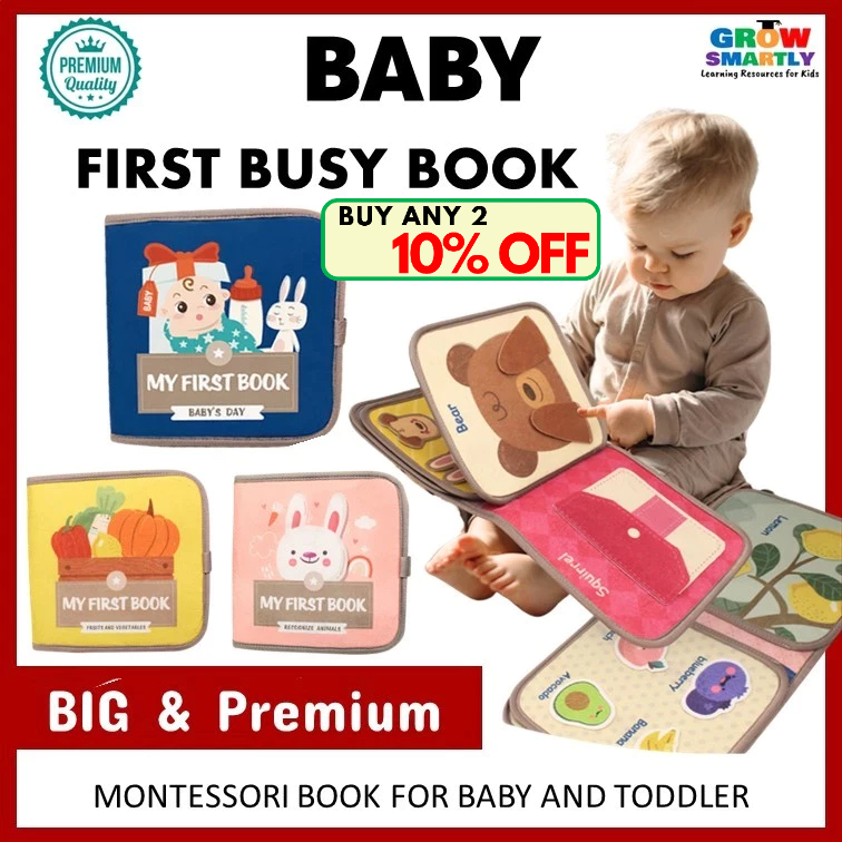 Baby Busy Book Toddler Book Baby Book for 1 year old 2 year old Sensory ...