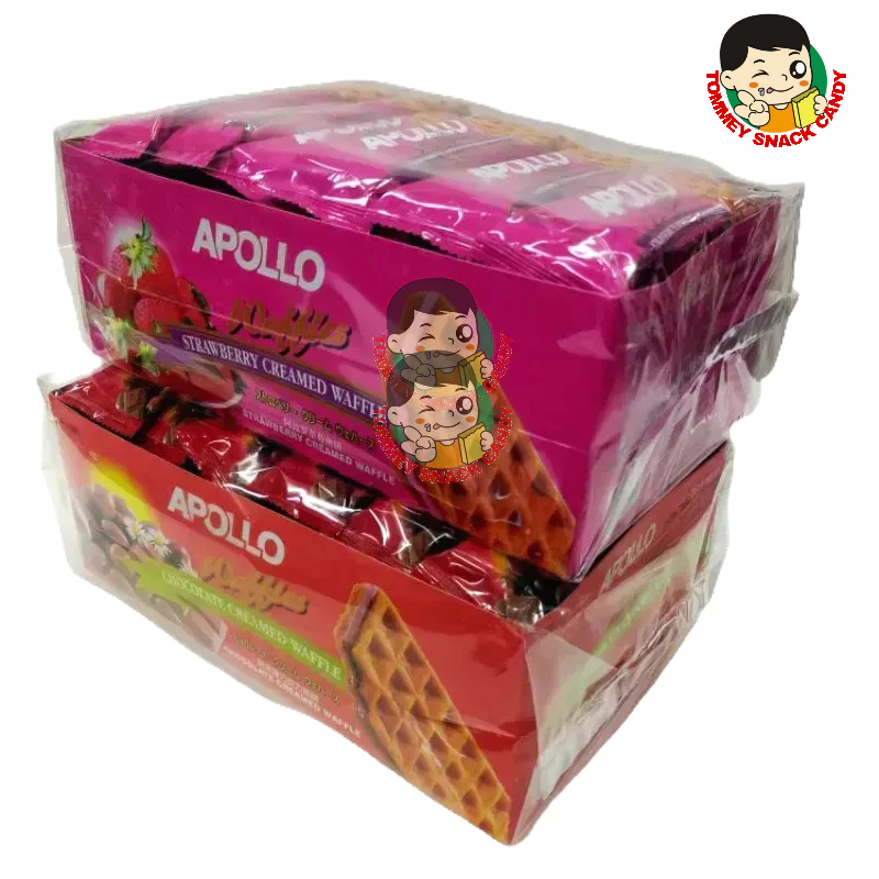 Apollo Waffles Creamed Waffle 18g [Chocolate, Strawberry] | Shopee Malaysia