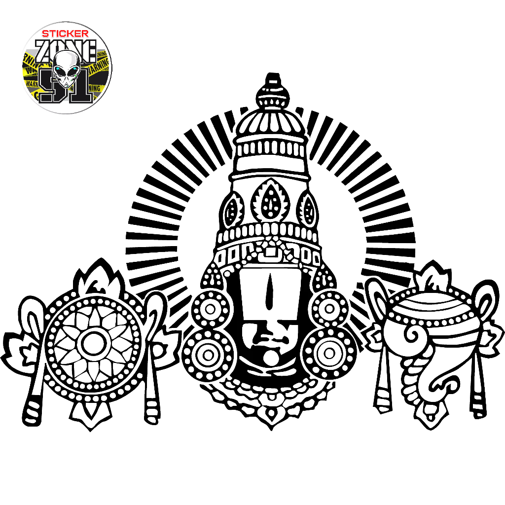 [Ready Stock] Venkatachalapathi Indian Logo Sticker for Car Rear Window ...