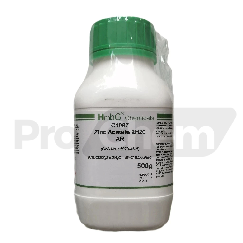 Zinc Acetate 2H2O | Zinc Acetate Dihydrate AR, HmbG 500g [CAS No. 5970 ...