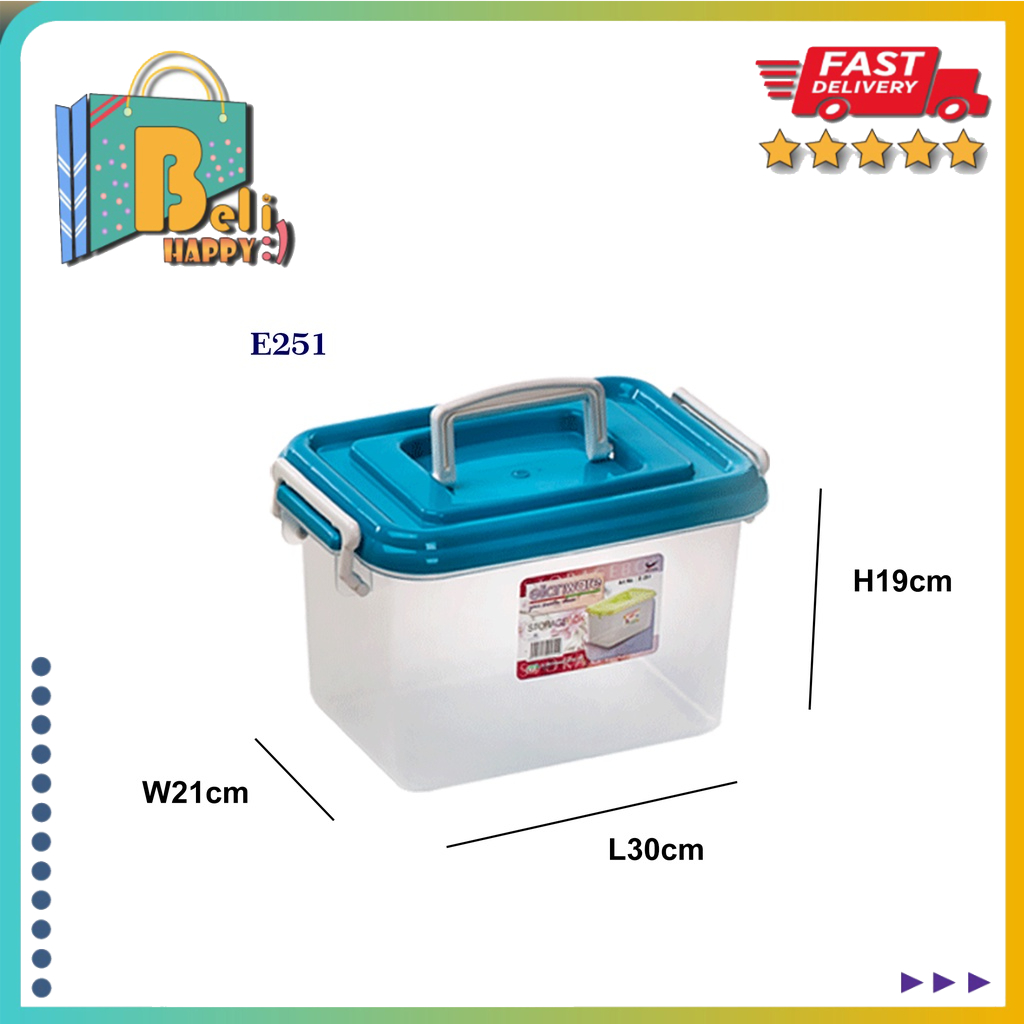 Elianware Storage Box With Handle/ Multipurpose Plastic Storage Bin ...