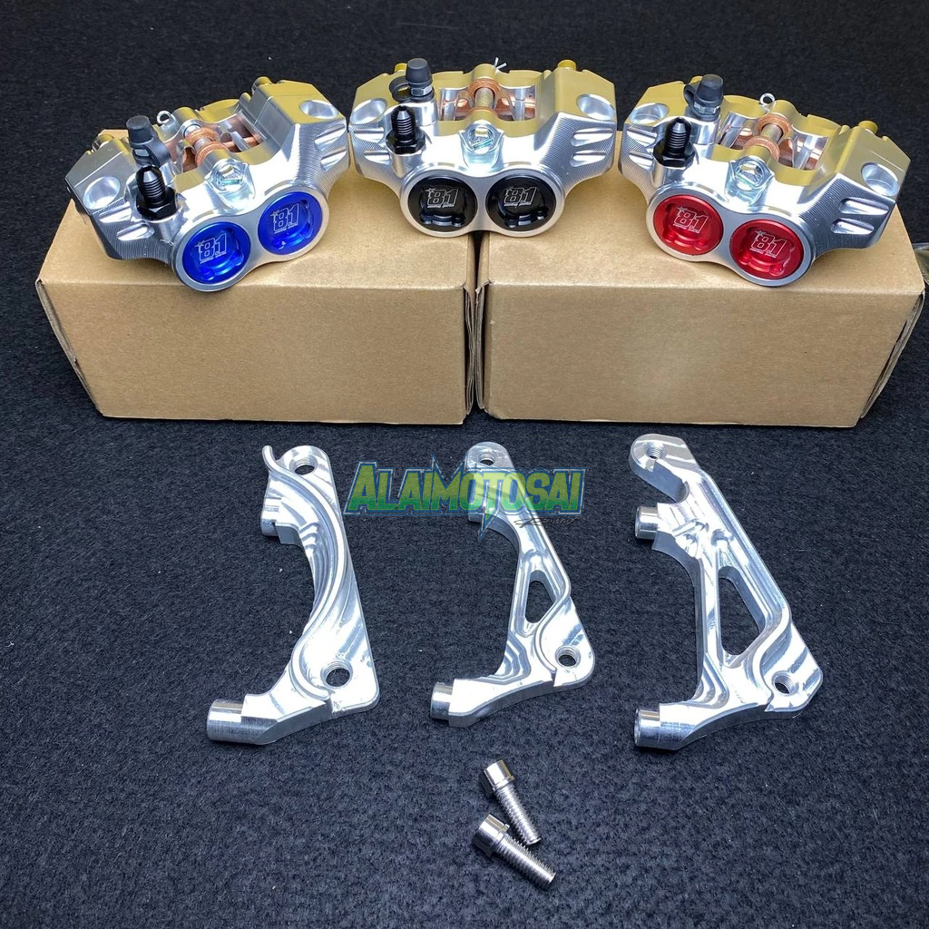 🇹🇭🔥 CALIPER 8.1 CNC Y15 WAVE NVX NMAX LC135 EGO S🔥🇹🇭 CNC 4POT CALIPER ...