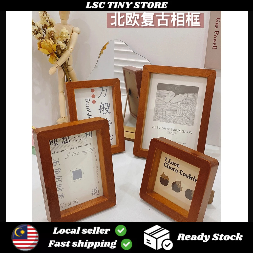 3R 4R 5R Size Vintage Wooden photo frame table 5/6/7 inches desktop ...
